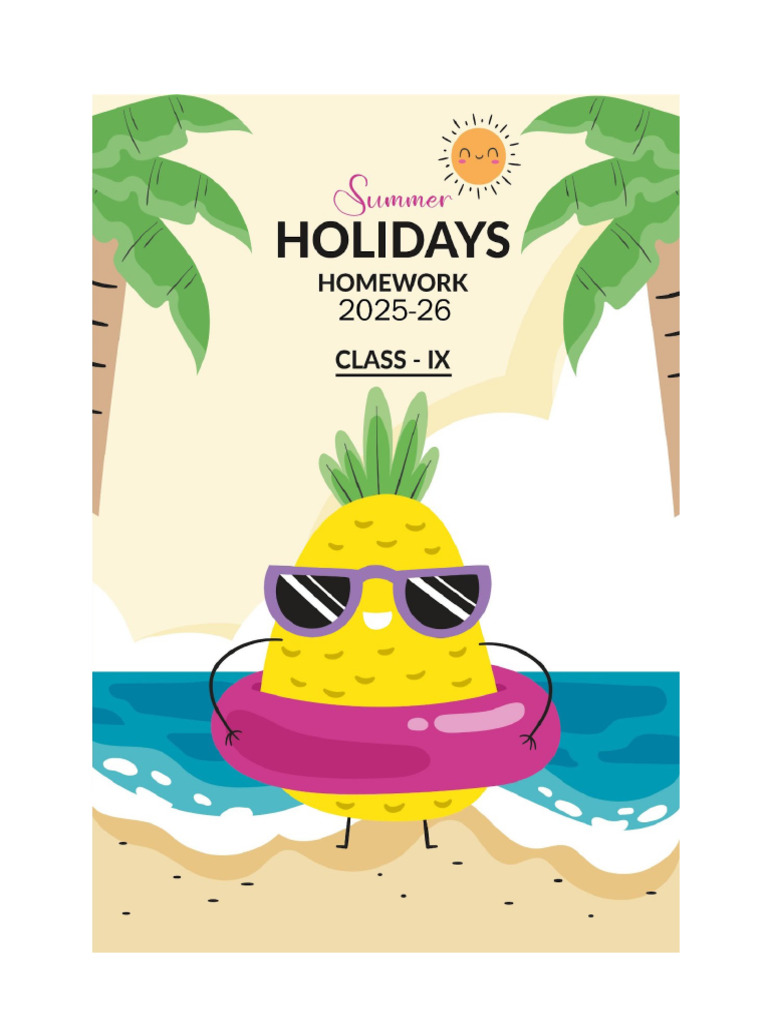 9th June Holiday Homework | PDF | Acceleration | Speed