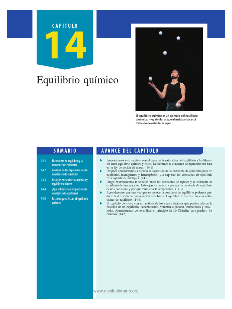 Conceptos Clave del Equilibrio Químico | PDF | Equilibrio químico ...