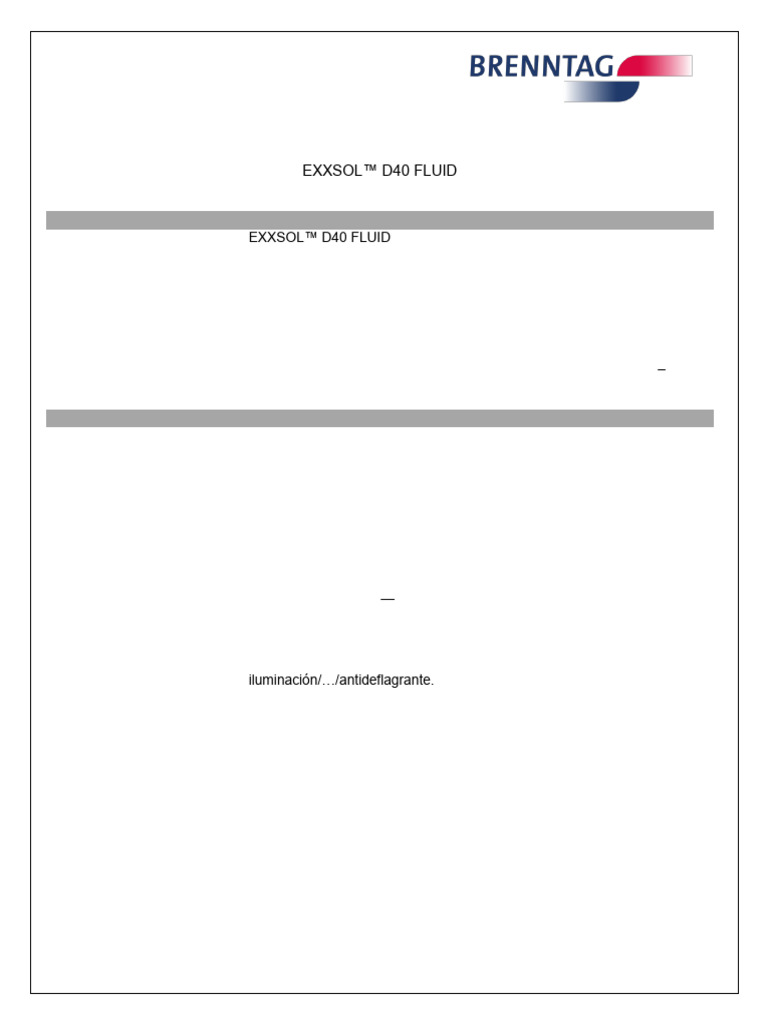 Exxsol D40 | PDF | Agua | Residuos