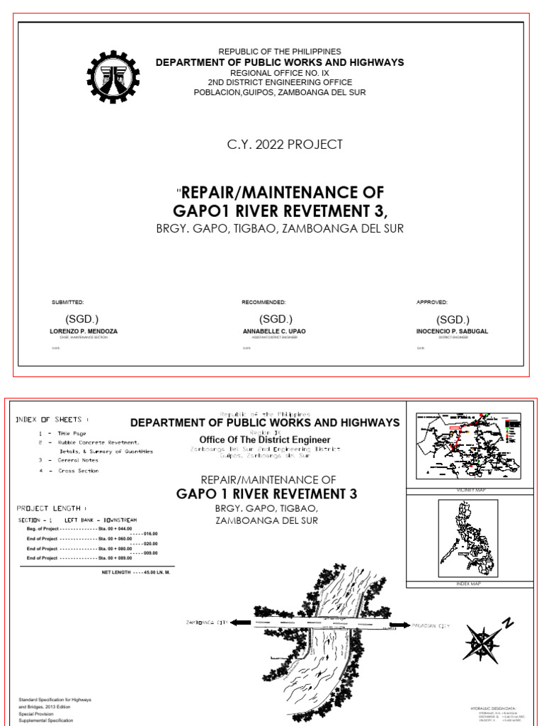 23JG0064 - DED Plan - GAPO Flood Control 2023 | PDF | Masonry ...