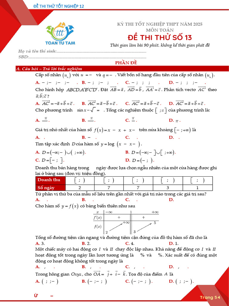 Bo de Cung Co Kien Thuc Tot Nghiep THPT Nam 2025 Mon Toan Phan 1 Trang 3 | PDF