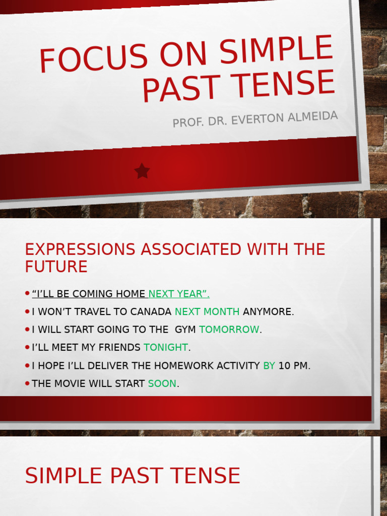 AULA 04 - Focus On Past Tense | PDF