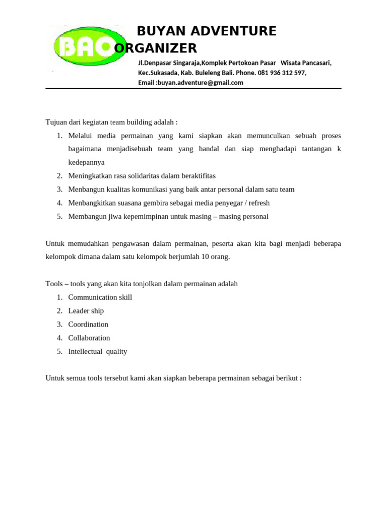 Proposal Global Group | PDF