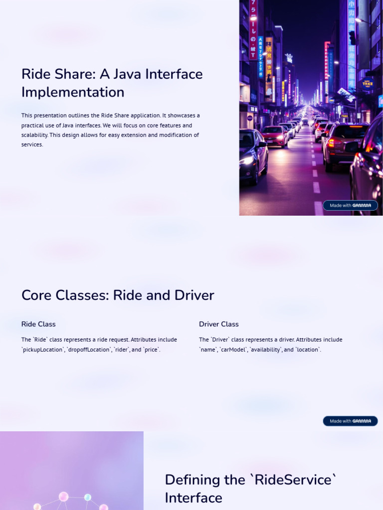 Ride Share A Java Interface Implementation | PDF | Method (Computer Programming) | Interface ...