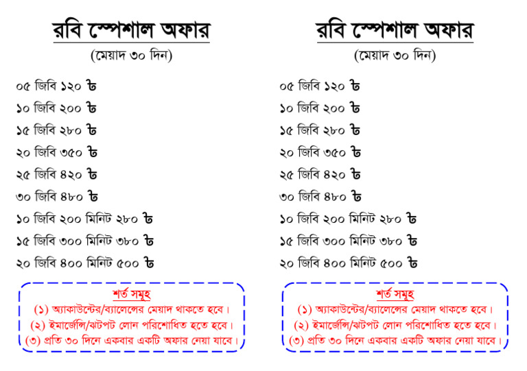 Robi Offer | PDF