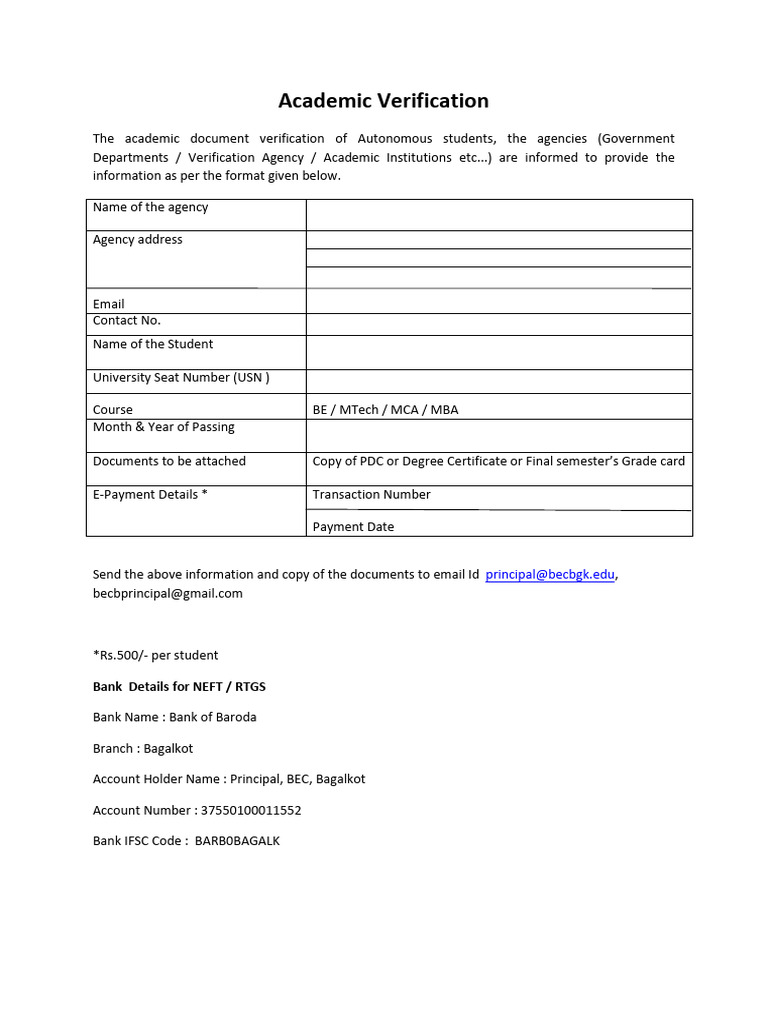 Academic Verification | PDF