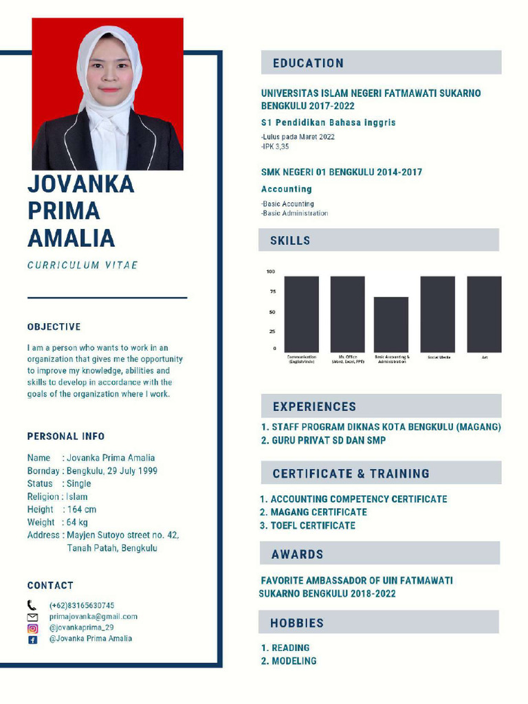 CV Jovanka Prima Amalia | PDF