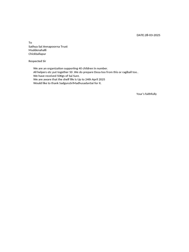 Sathya Sai Letter | PDF