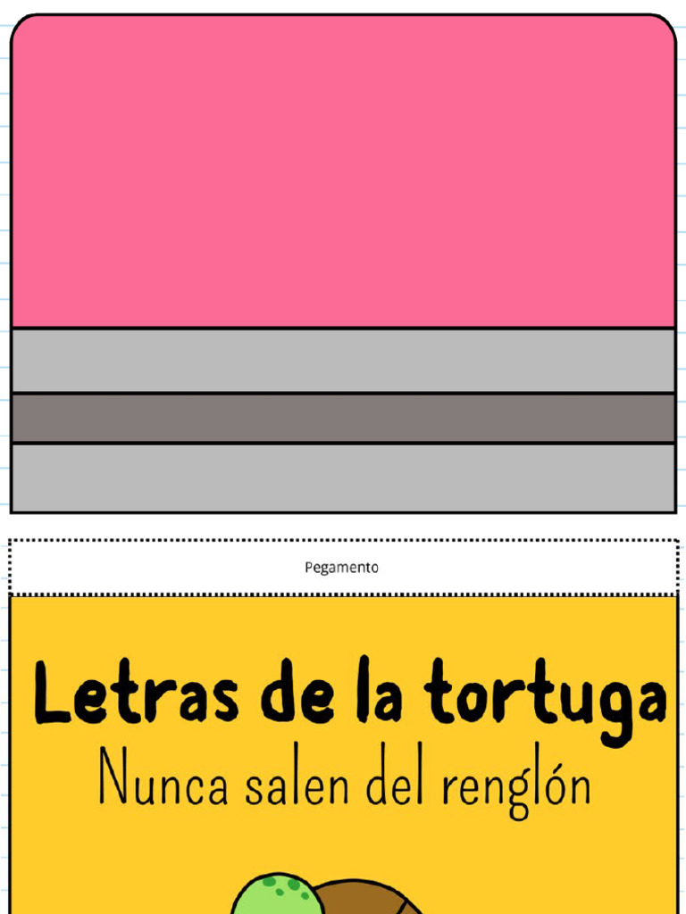 Poster de Lapiz Letras Tortuga Jirafa y Mono Mi Escuelita de Apoyo | PDF