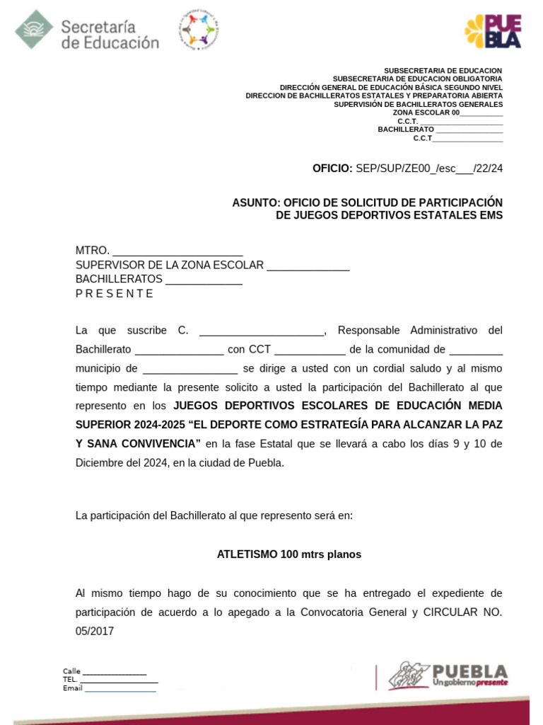 OFICIO Solicitud | PDF