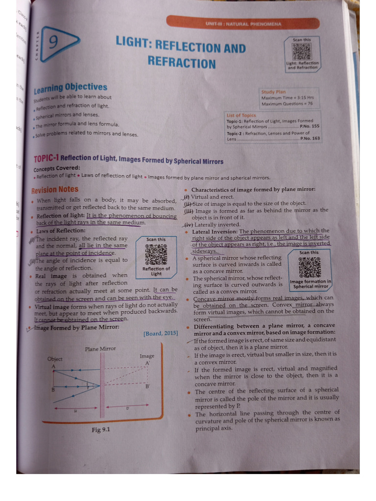 Light - Reflection and Refraction | PDF