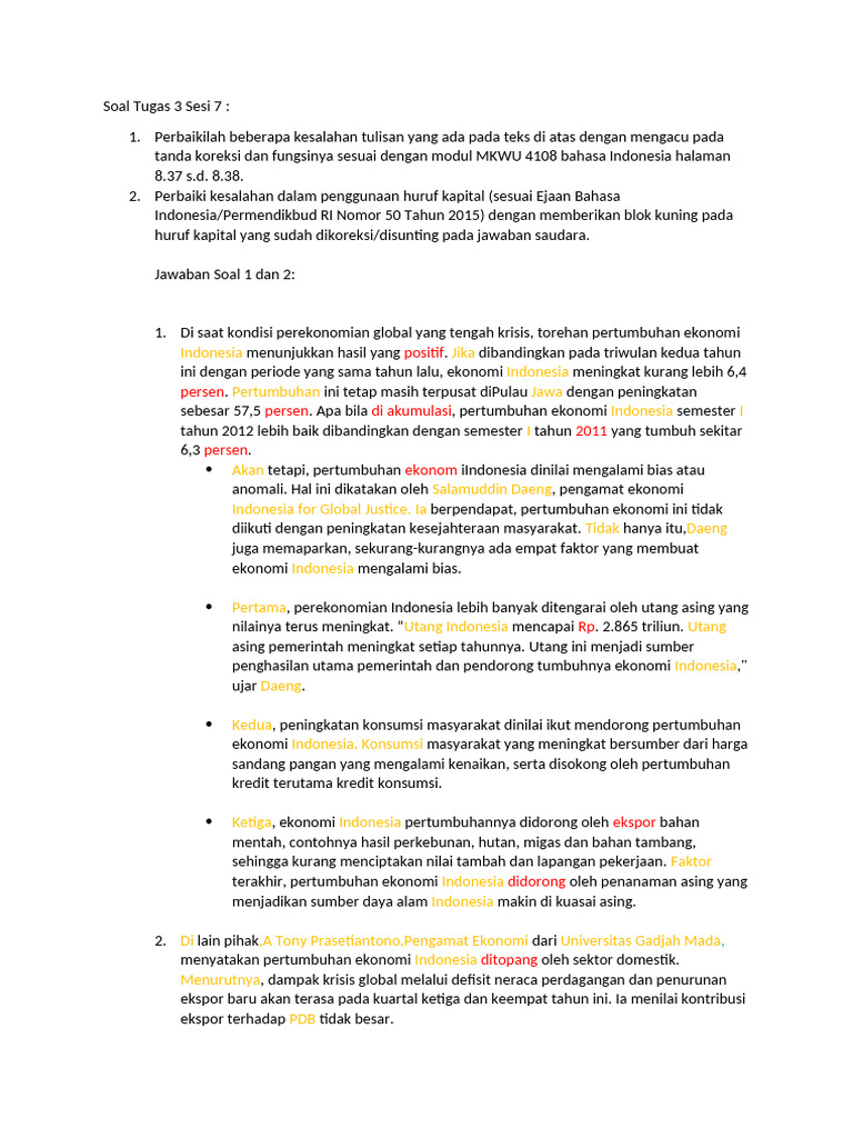 Tugas III Bahasa Indonesia | PDF