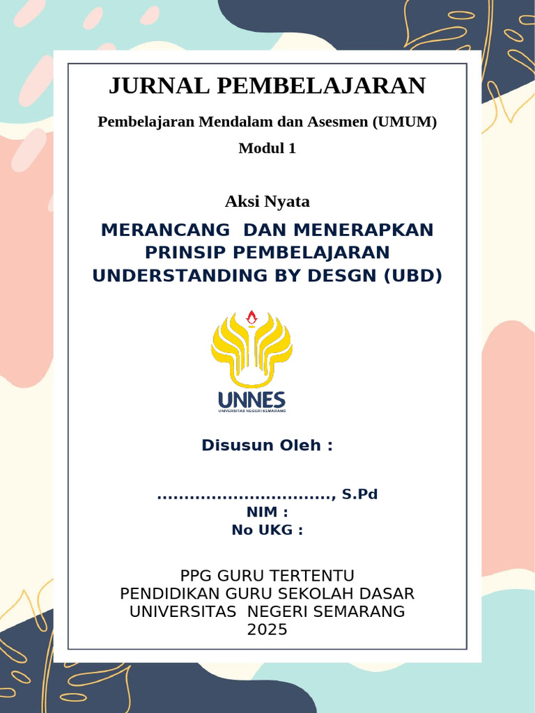 COVER MERANCANG PEMBELAJARAN UBD | PDF