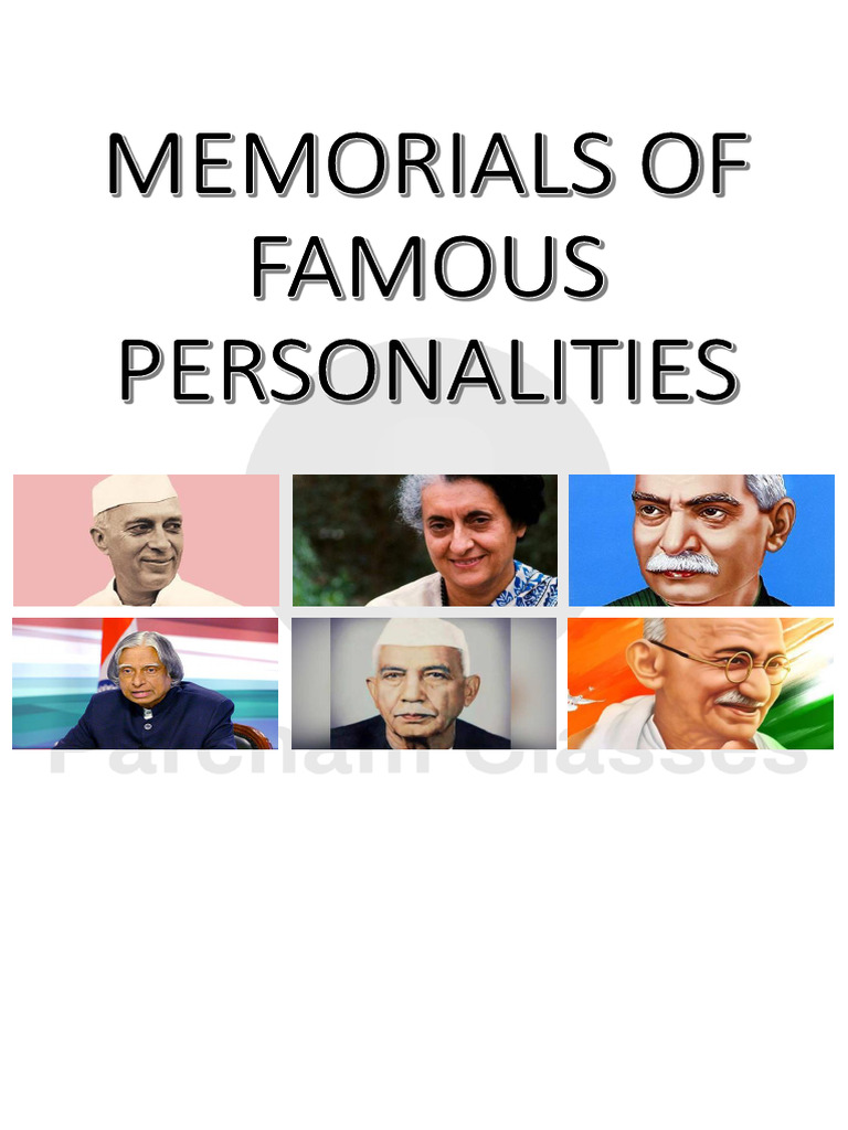 15 Memorials of Famous Personalities | PDF | Government Of India | Politics Of India