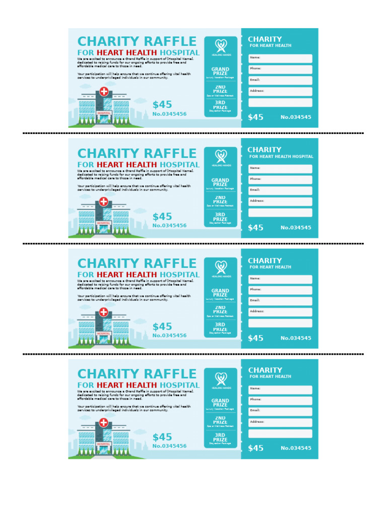 Heart of Hope Raffle Ticket Template-09-86eq5upbn | PDF | Hospital ...