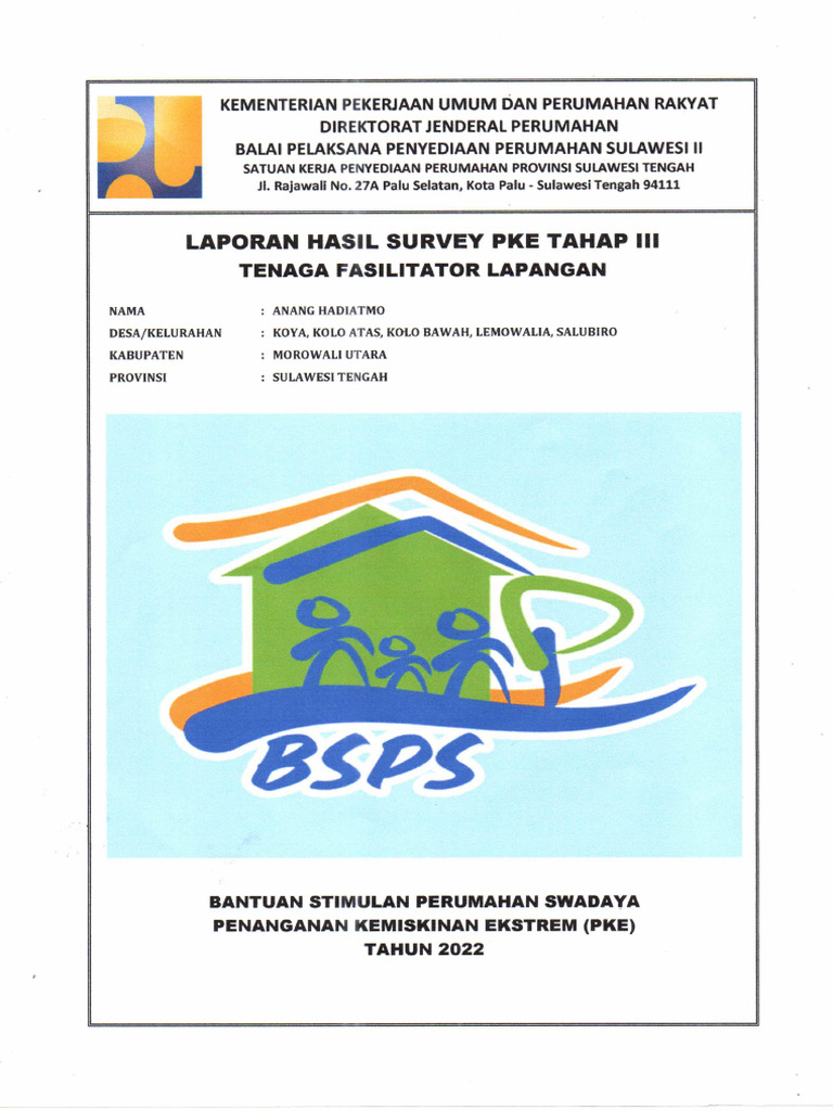 Laporan Bulanan Hasil Survey Pke Tahap III | PDF