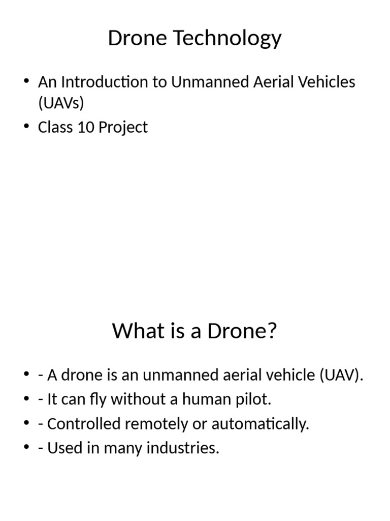 Introduction to Drone Technology | PDF