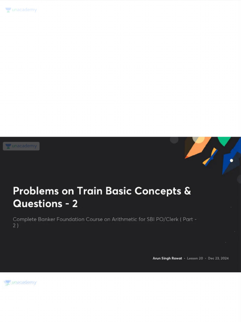 Problems on Train Basic Concepts With Anno 1743501406003 | PDF