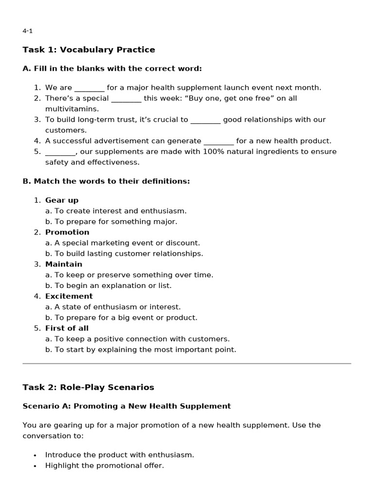 Business English Task4 1&6 6 | PDF | Probiotic