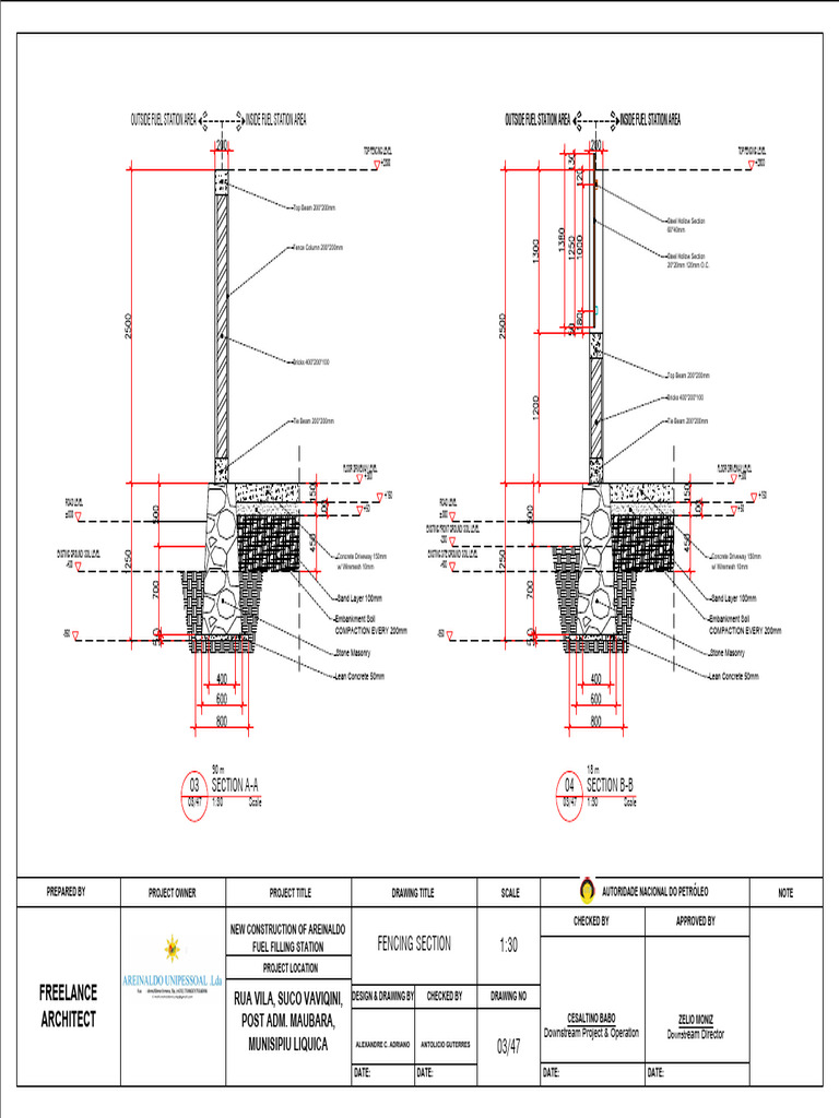 6 P.a.k.areinaldo-Fencing Detail | PDF | Masonry | Structural Engineering