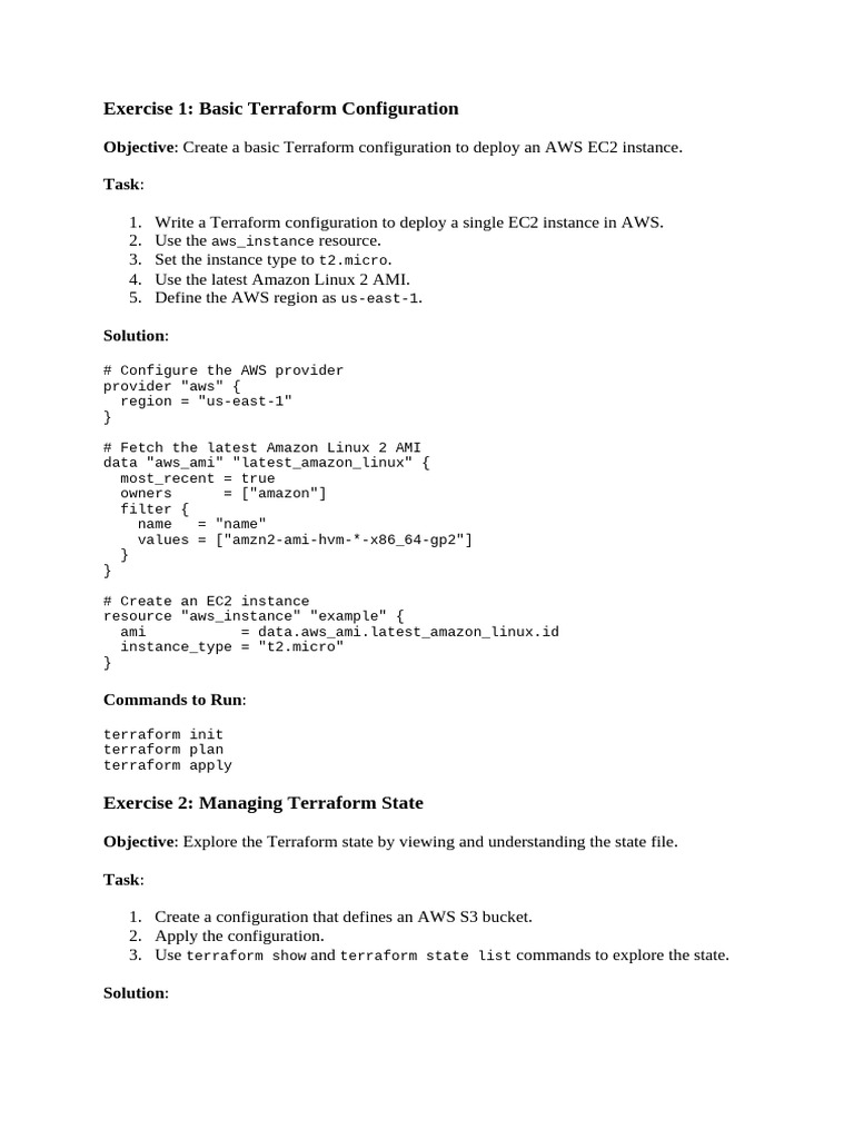 Terraform - Additional - Self Exercises | PDF | Computer Engineering | Software