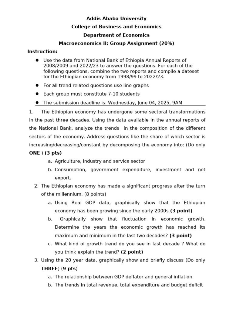Macroeconomics II Assignment 2025 | PDF
