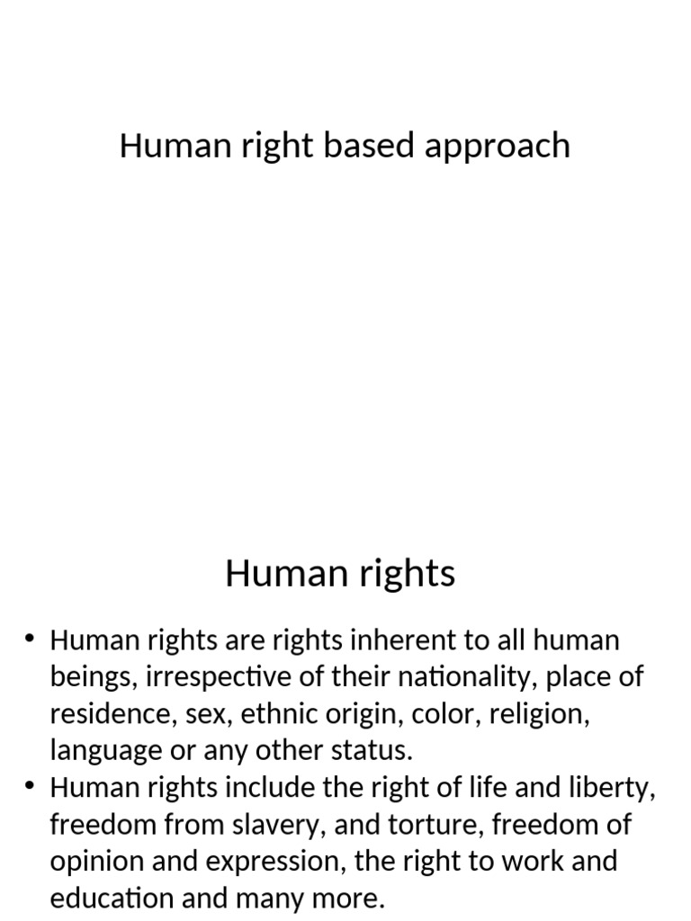 Human Right Based Approach | PDF | Human Rights | Discrimination
