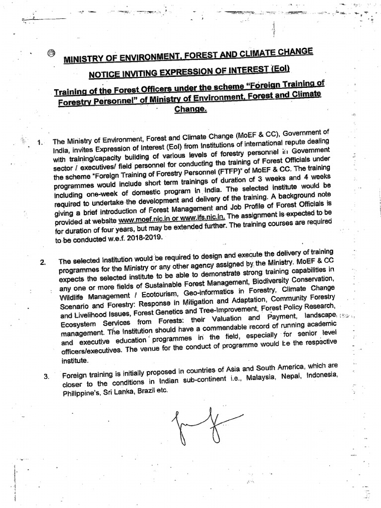 EOI ForeignTrg IFS 15062018 | PDF