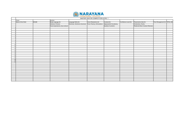 MOC Judge Sheet | PDF