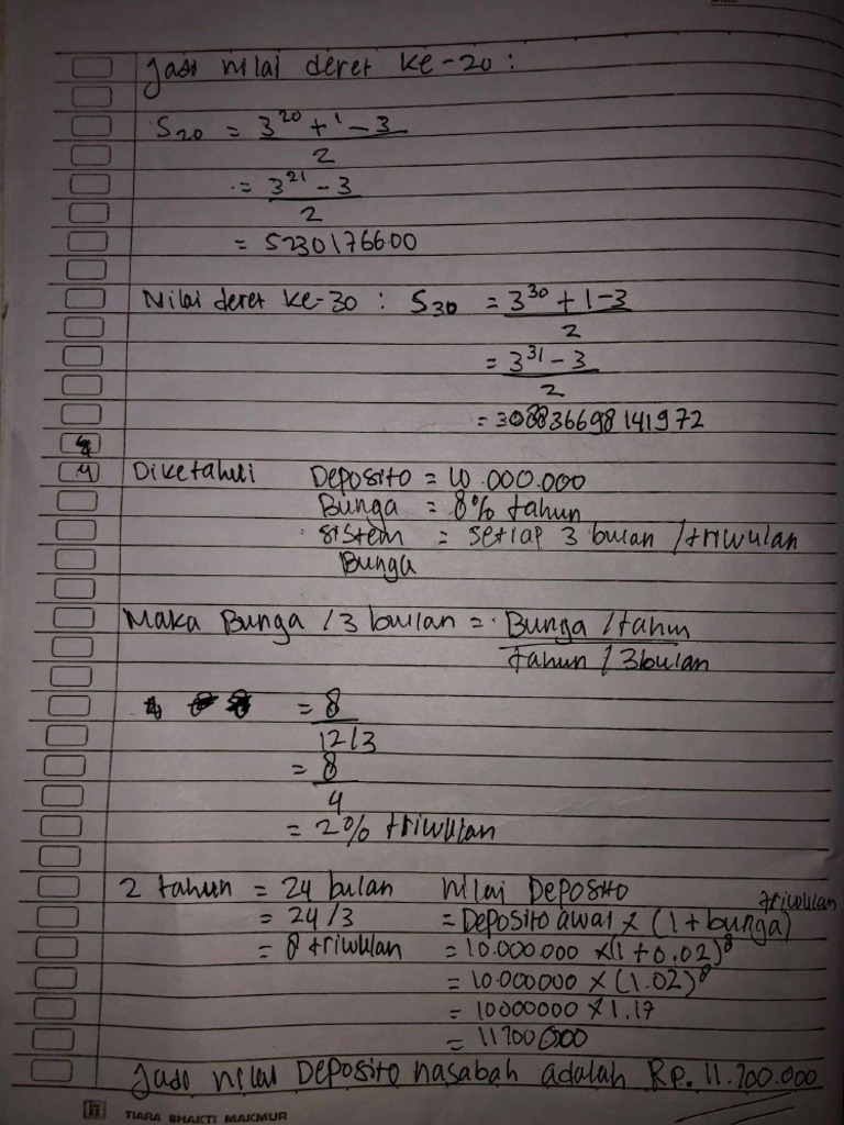 Tugas 1 Matematika | PDF