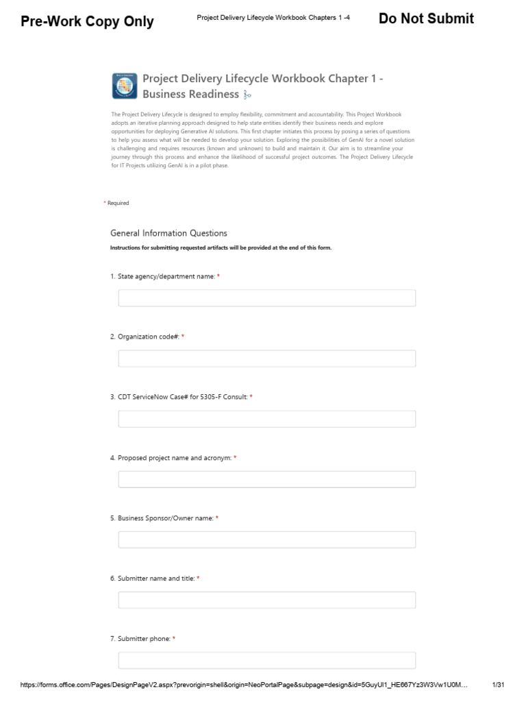 Project Delivery Lifecycle Workbook Chapters 1-4-04292025 | PDF ...