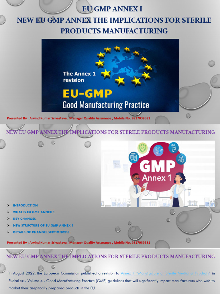 Annex 1 GMP | PDF | Sterilization (Microbiology) | Risk Management