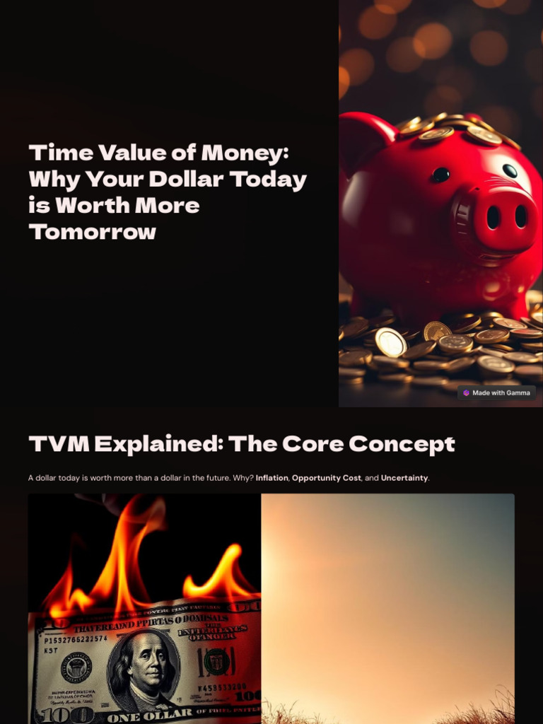Time Value of Money Why Your Dollar Today Is Worth More Tomorrow | PDF