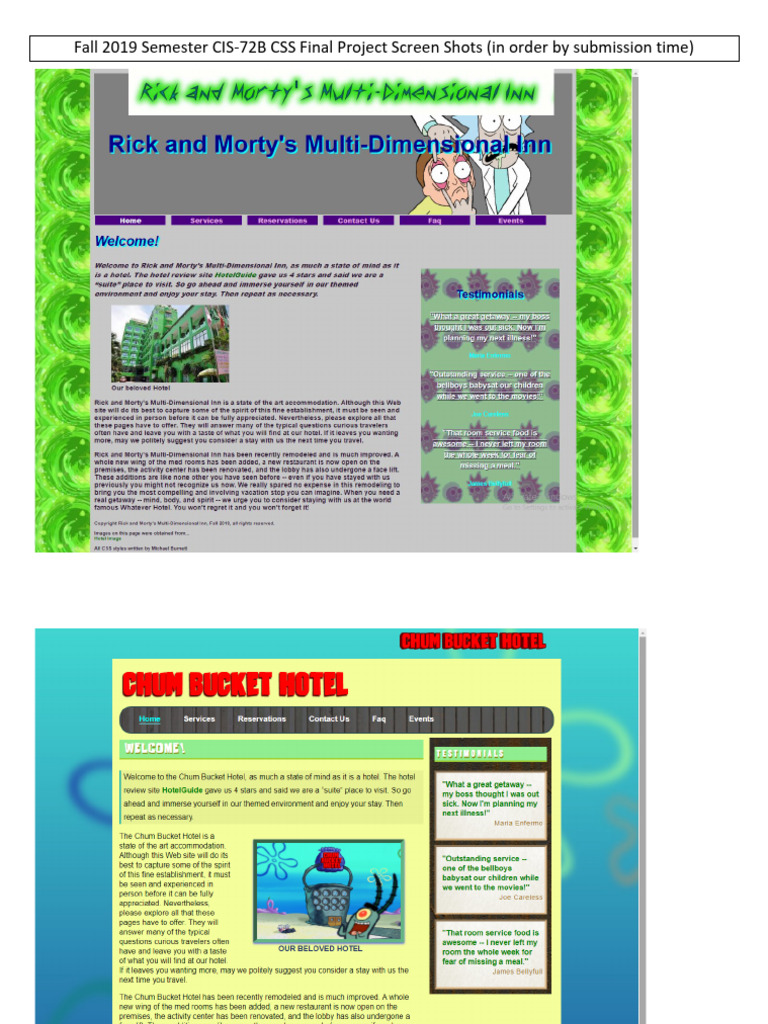 CSS FP Screenshots Fall19 | PDF