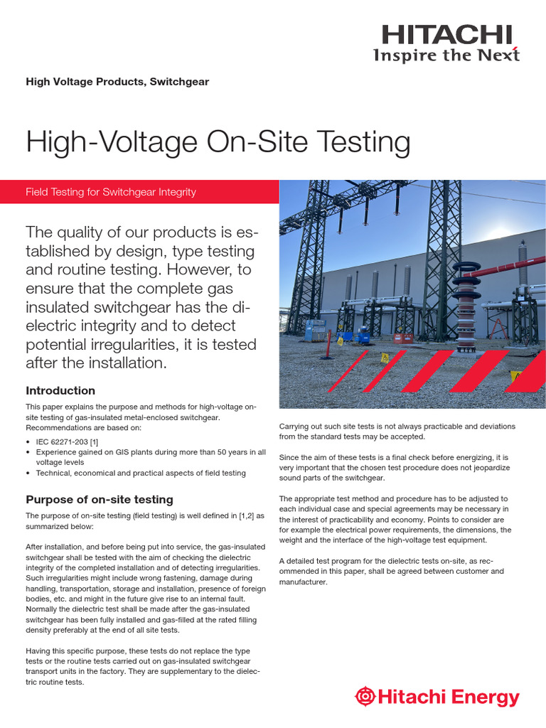 Online Partial Discharge Testing for GIS | PDF | High Voltage | Transformer