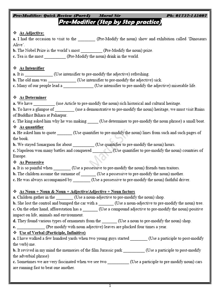 Pre Moifier (Practice 01) 0a9ecace 4688 4509 A96e Dba9fd33a93b | PDF ...