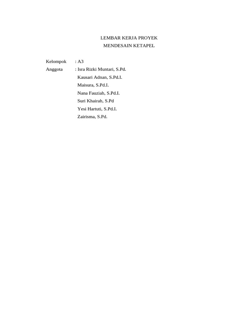 LKP Ketapel A3 | PDF