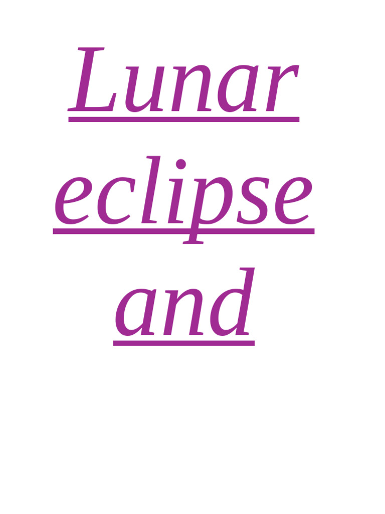 Lunar Eclipse and Circuit Model Project | PDF | Eclipse | Moon