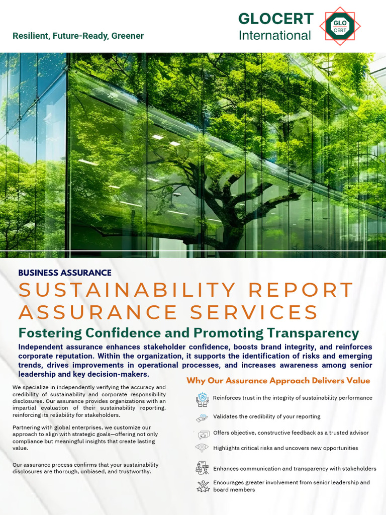 01 Sustainability Report Assurance Services | PDF | Sustainability ...