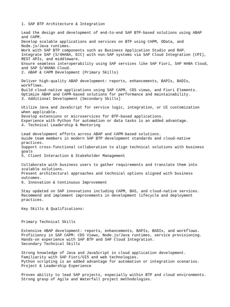 SAP BTP Architecture & Integrati | PDF | Cloud Computing | Information ...