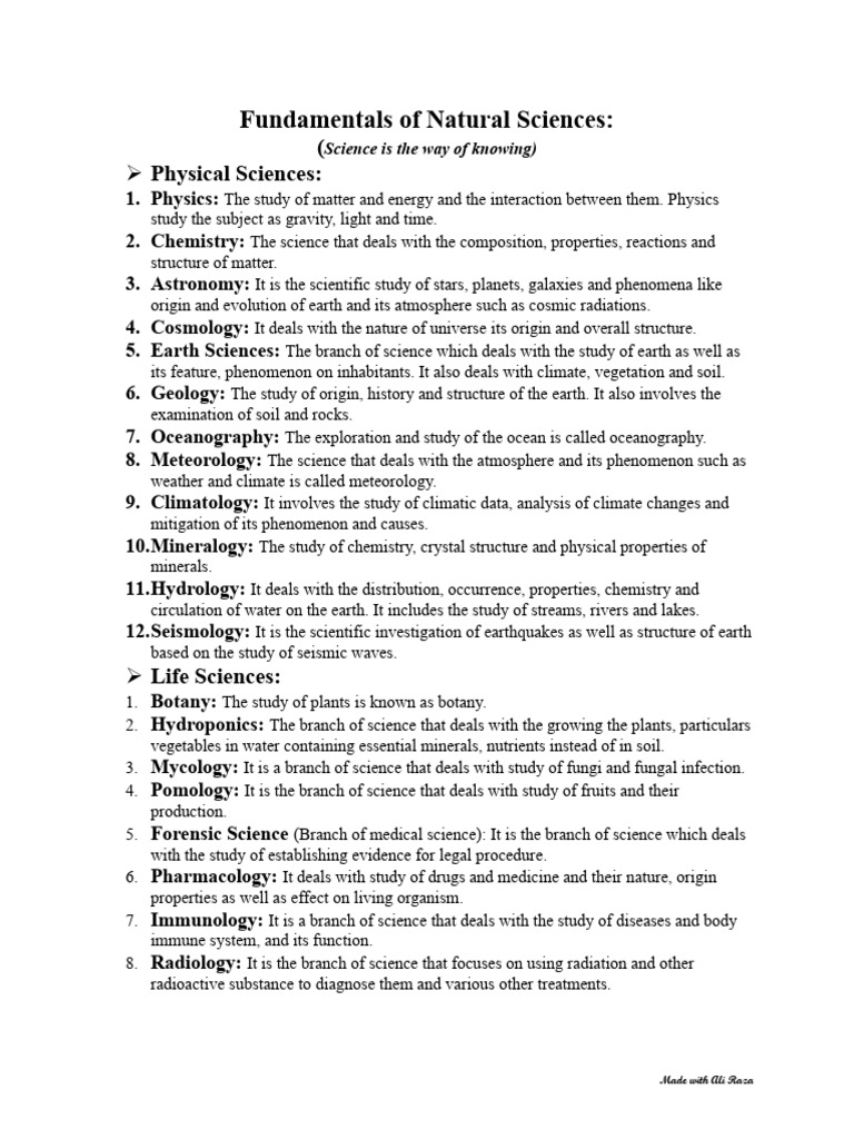 Fundamentals of Natural Sciences (PHY-306) PDF (Updated) - 1 | PDF | Earth Sciences | Wind Power