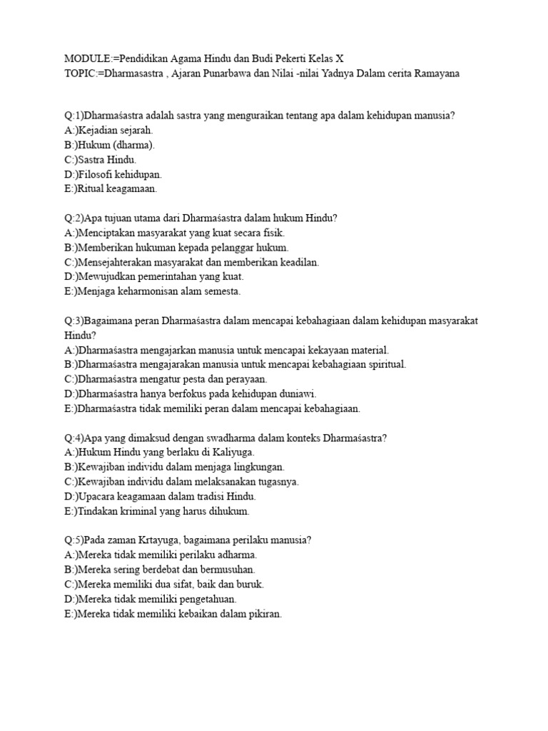 Ajaran Punarbawa dalam Dharmasastra | PDF