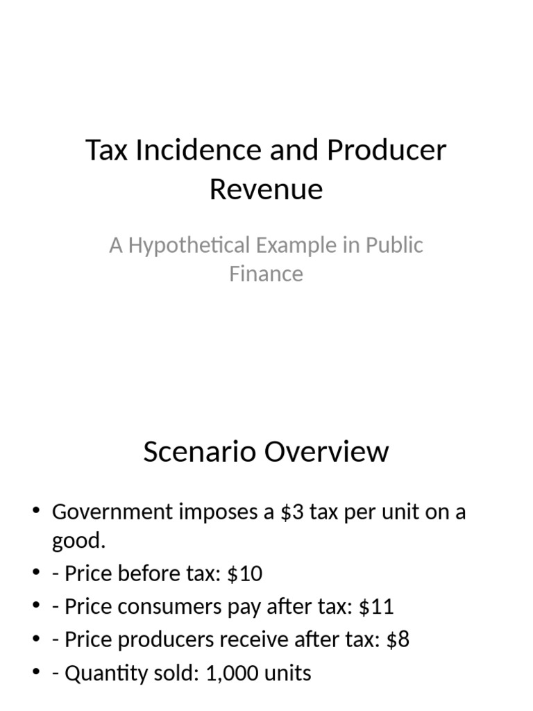 Tax Incidence and Producer Revenue | PDF
