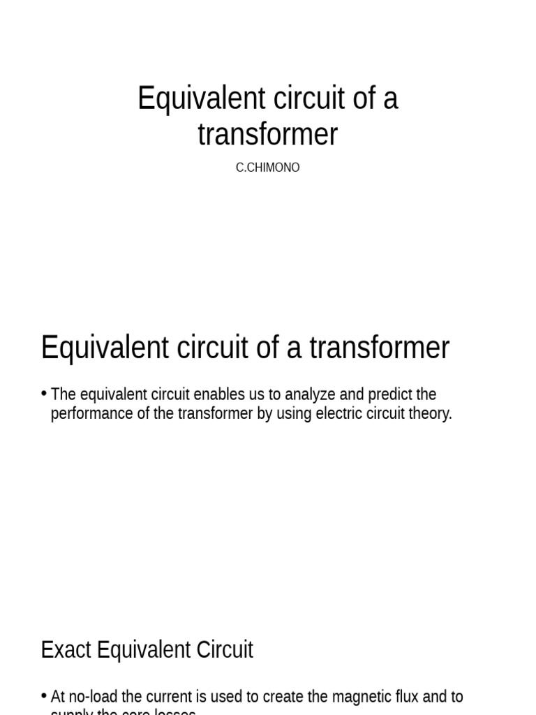 Transformer Equivalent Circuit Analysis | PDF | Transformer ...