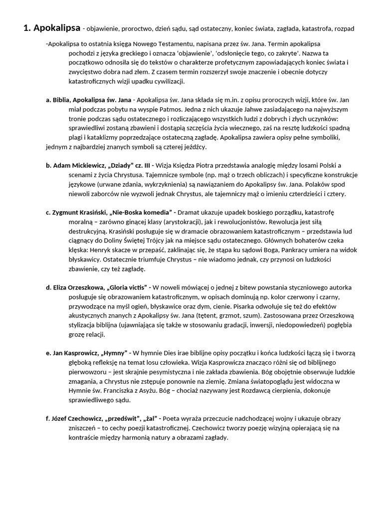 Motywy Literackie | PDF