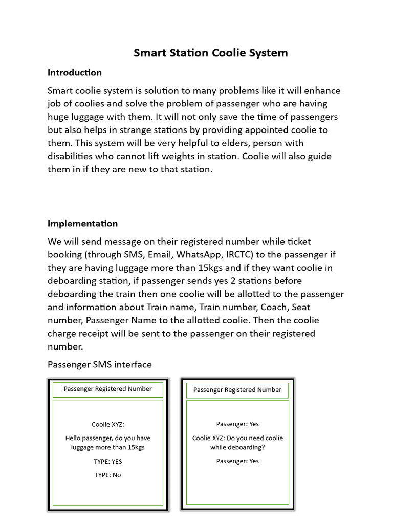 Smart Coolie System for Luggage Assistance | PDF