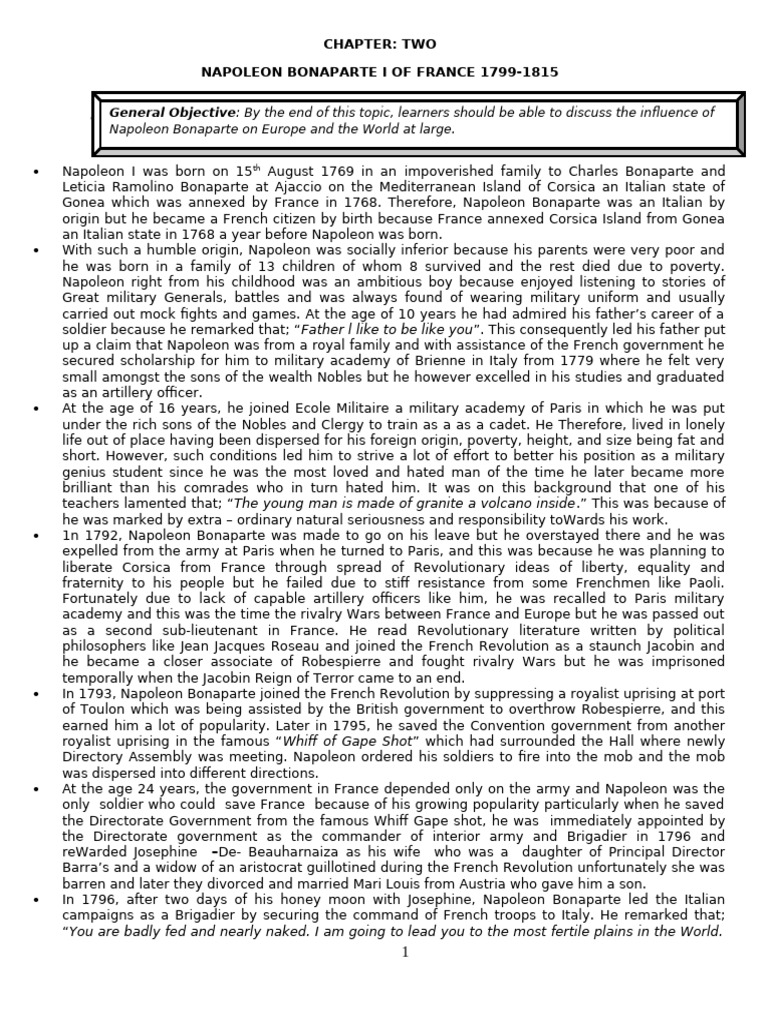 2.napoleon Bonaparte of France 1799-1815 | PDF | Napoleon | French ...
