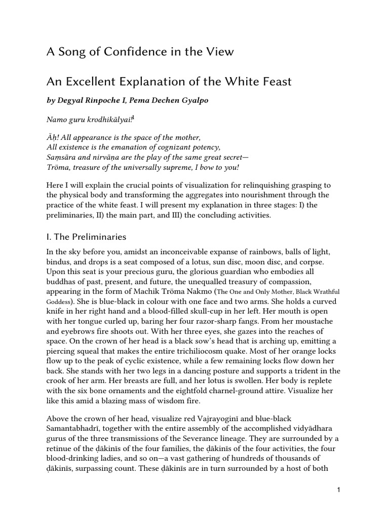 White Feast Visualization Guide | PDF | Śūnyatā | Nondualism