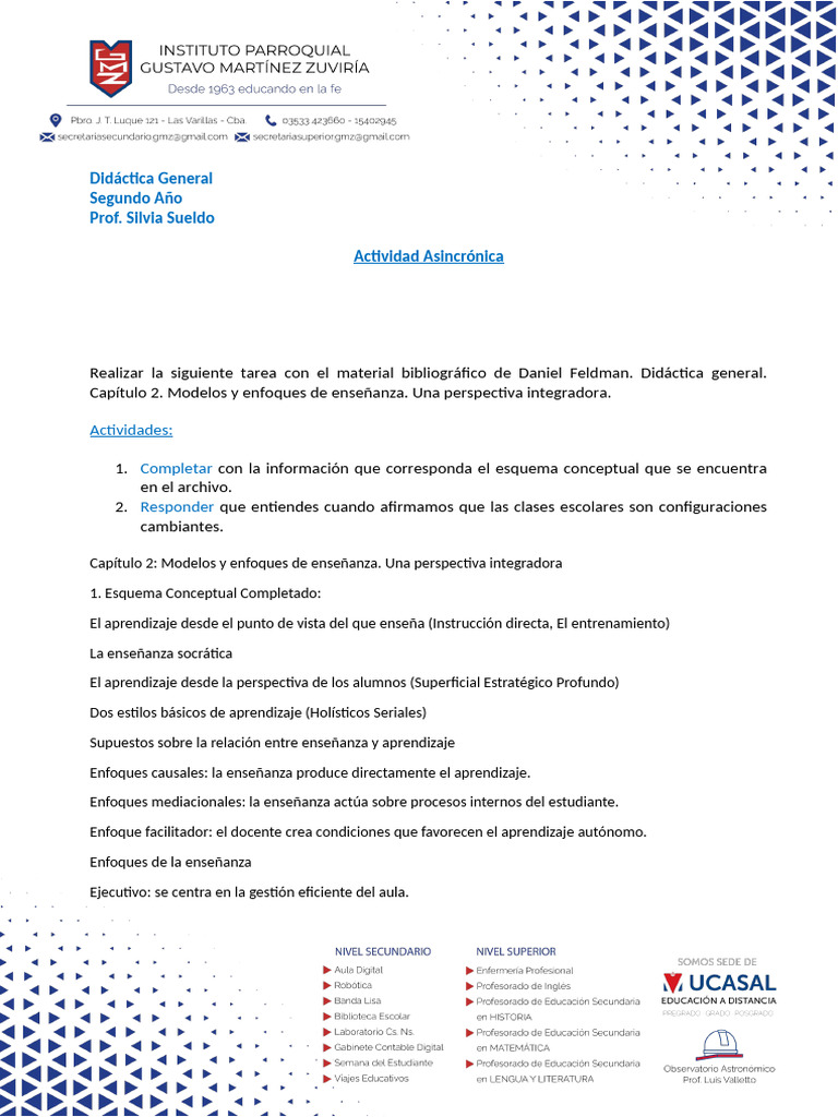 Actividad Modelos de Enseñanza | PDF