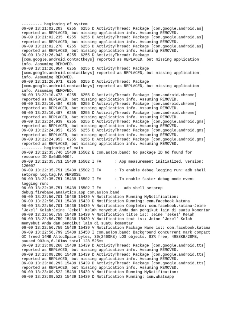 Aolon Log 06 09 2025 13 22 35 | PDF | Java (Programming Language) | Android (Operating System)